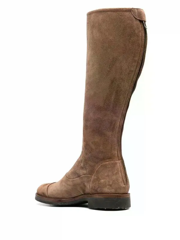 ALBERTO FASCIANI Zipped Flat Knee-length Boots - Neutrals