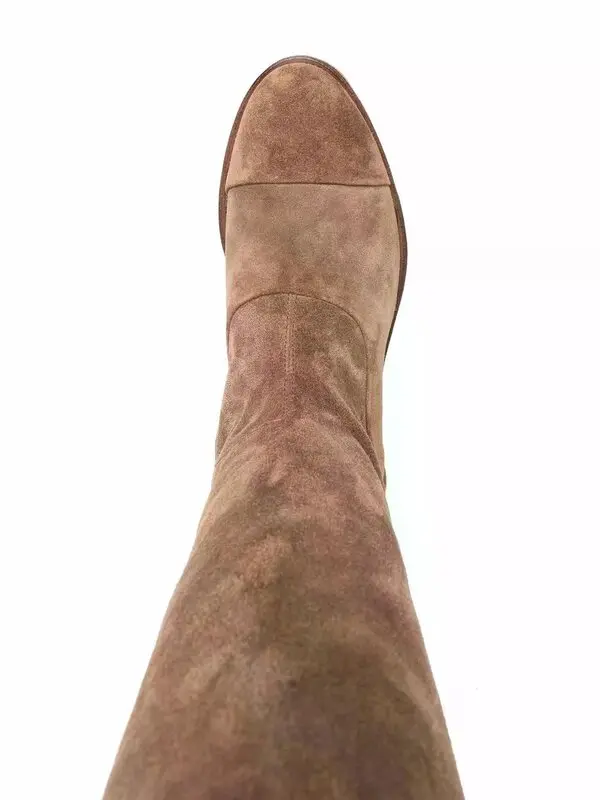 ALBERTO FASCIANI Zipped Flat Knee-length Boots - Neutrals