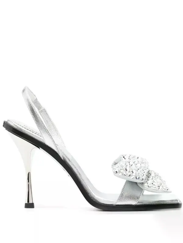Dsquared2 Bow Embellished Square-toe Heeled Sandals