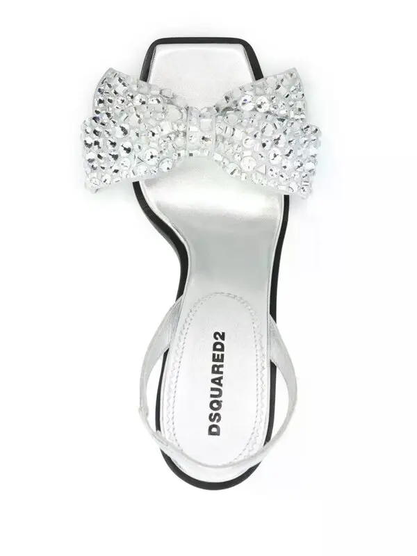 Dsquared2 Bow Embellished Square-toe Heeled Sandals