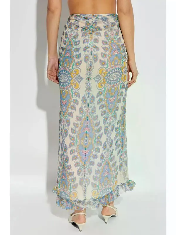 Etro High-waisted Silk Wrap Skirt