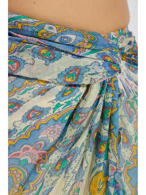 Etro High-waisted Silk Wrap Skirt