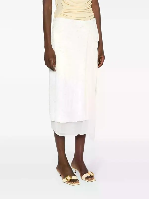 P.a.r.o.s.h Sequin Wrap Midi Skirt