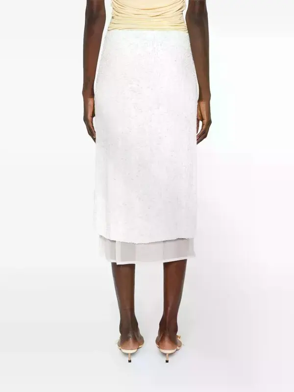 P.a.r.o.s.h Sequin Wrap Midi Skirt