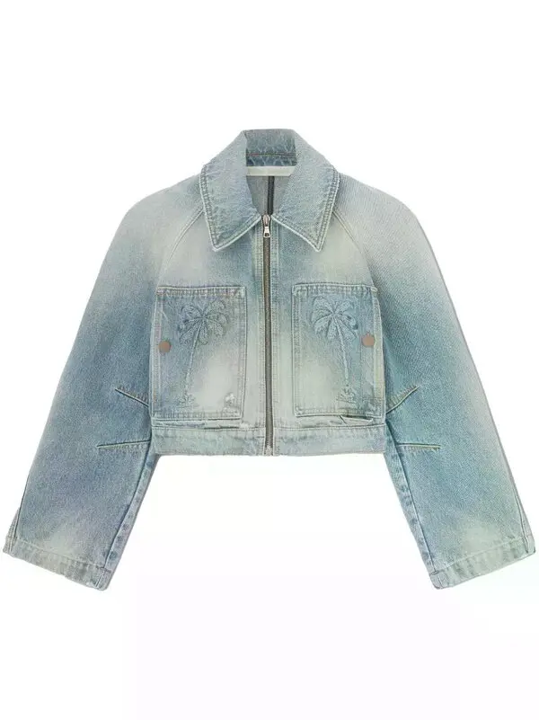 Palm Angels Paris Cropped Denim Jacket
