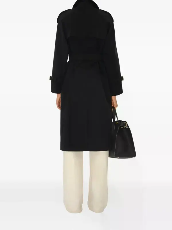 Burberry Long Check Collar Castleford Trench Coat