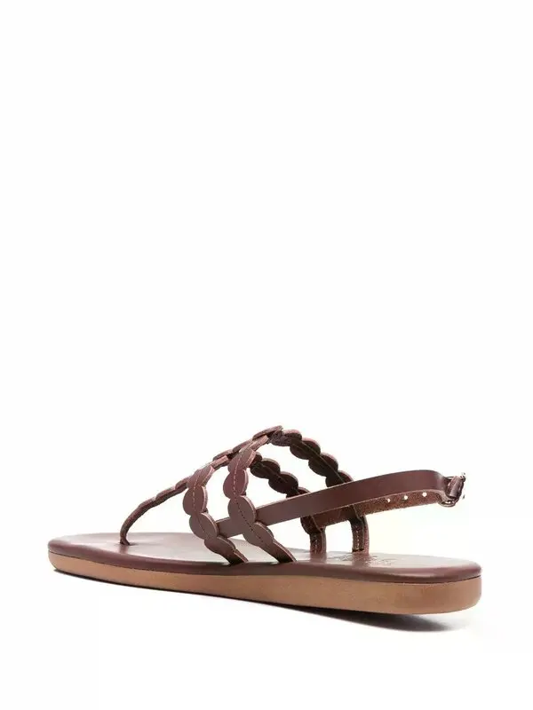 ANCIENT GREEK SANDALS Dryad Leather Strap Sandals - Brown