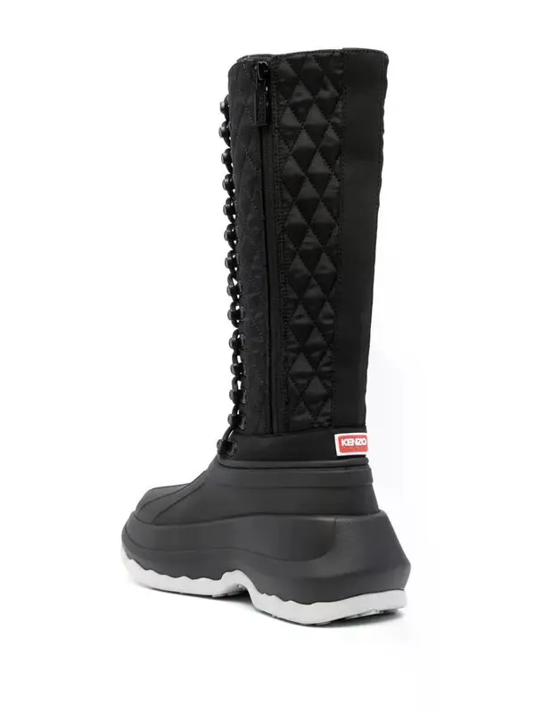 Kenzo Tall Lace-up Boots - Black