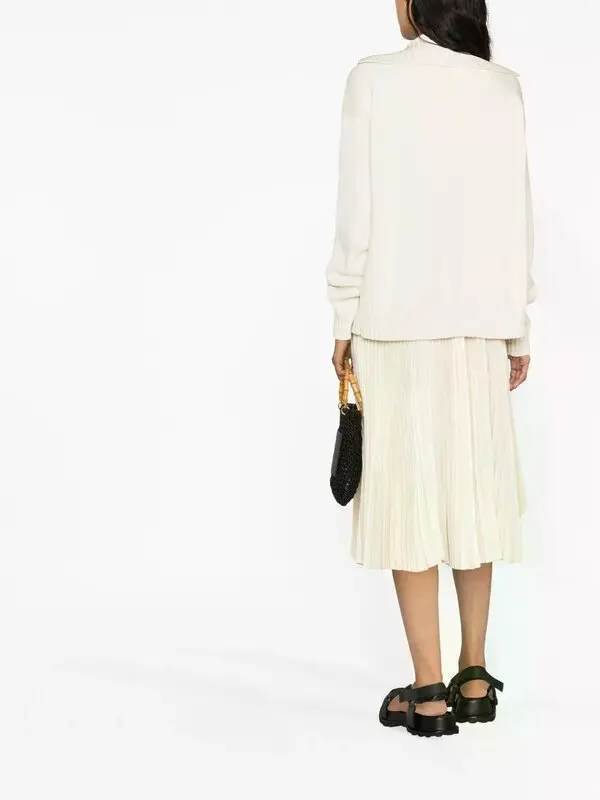 JIL SANDER Knitted Split-neck Jumper