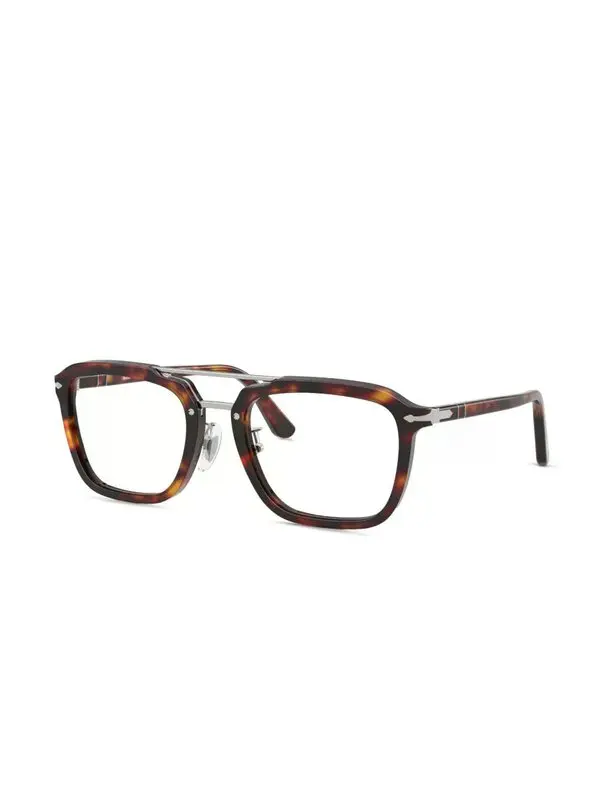 Persol Square Frame Eyeglasses - Brown