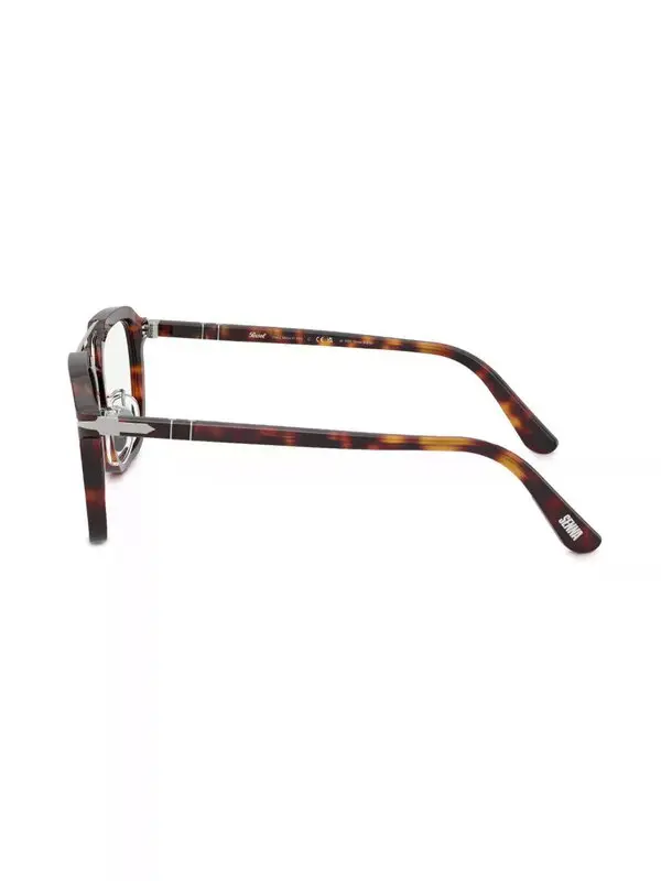 Persol Square Frame Eyeglasses - Brown