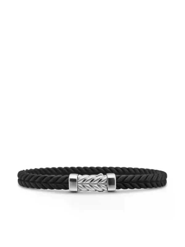 David Yurman Sterling Chevron Station Bracelet - Silver