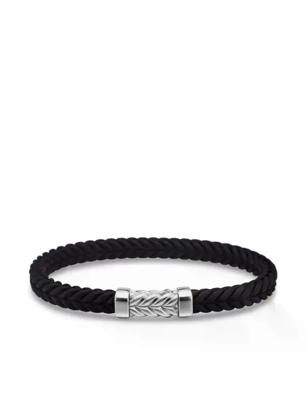 David Yurman Sterling Chevron Station Bracelet - Silver