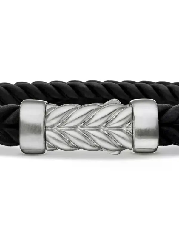 David Yurman Sterling Chevron Station Bracelet - Silver