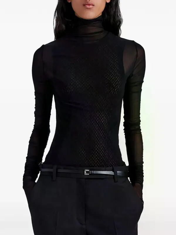Proenza Schouler Sheer Mesh High Neck Top