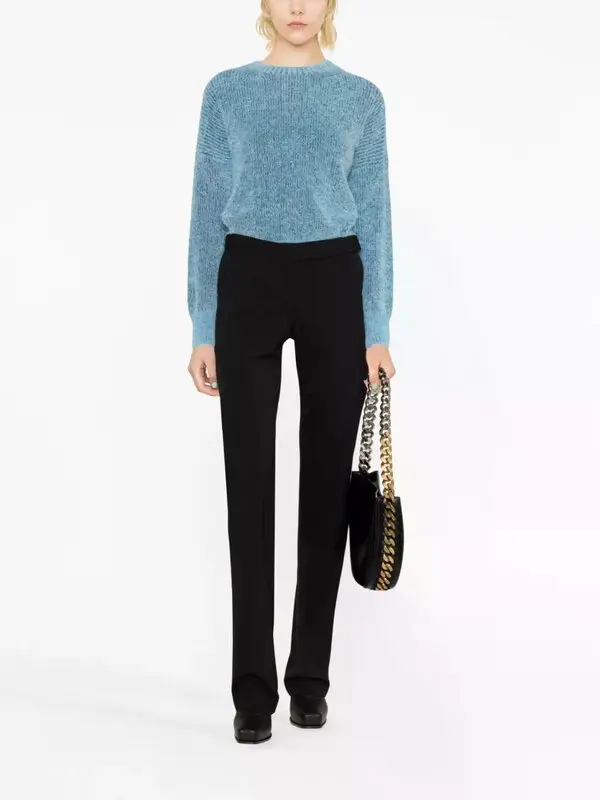 Stella McCartney Pressed Crease Flared Trousers - Black