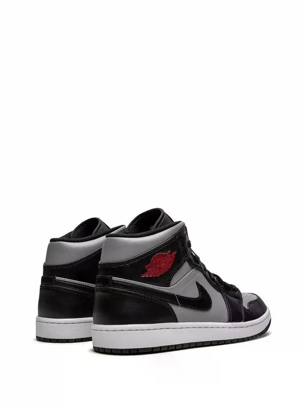 JORDAN 1 Mid Shadow Red Sneakers - Black