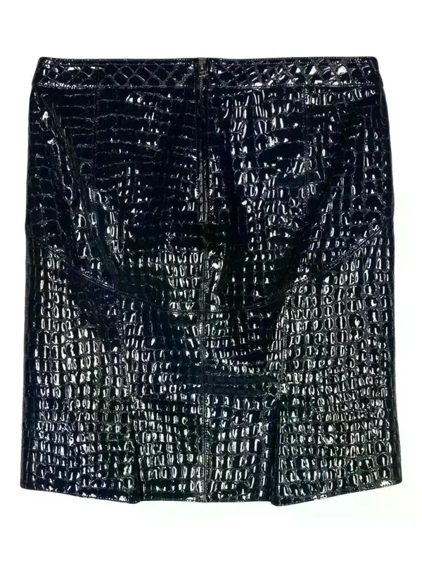 TOM FORD Crocodile-embossed Leather Miniskirt