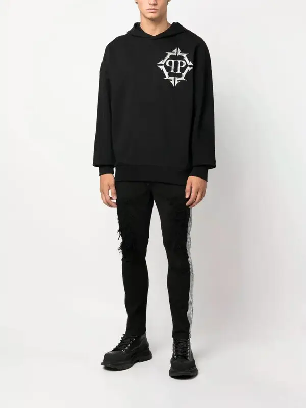 Philipp Plein Skinny Jeans With Stripe Detail