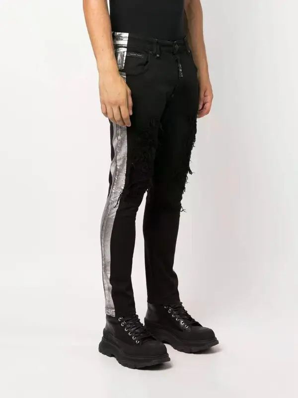 Philipp Plein Skinny Jeans With Stripe Detail