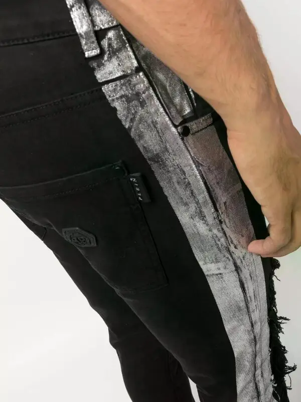 Philipp Plein Skinny Jeans With Stripe Detail