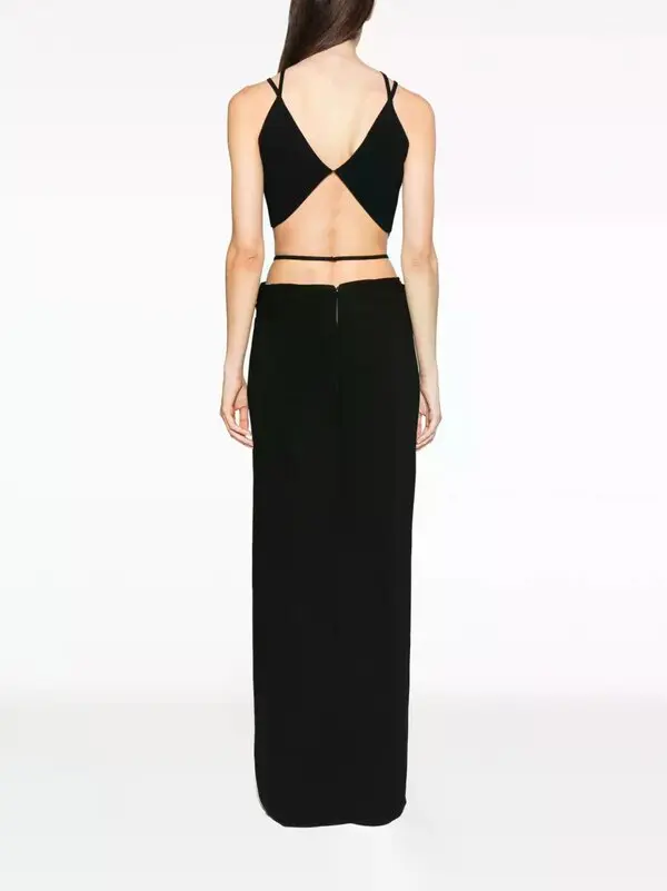 RAYANE BACHA Stone Cut-out Maxi Dress