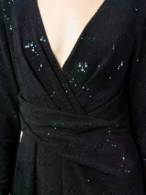 Talbot Runhof Embellished Draped Jumpsuit