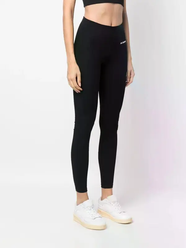 JIL SANDER Logo-print 7/8 Leggings - Black