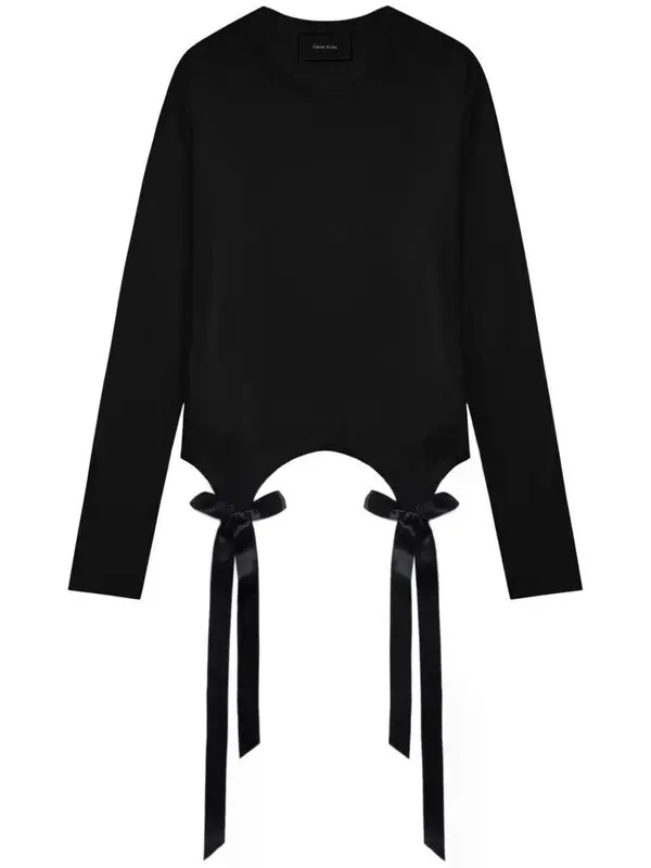 Simone Rocha Bow Detail Long Sleeve T-shirt