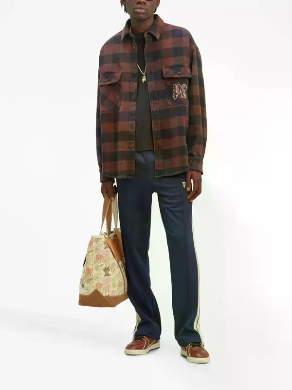 Palm Angels Monogram-print Checked Shirt