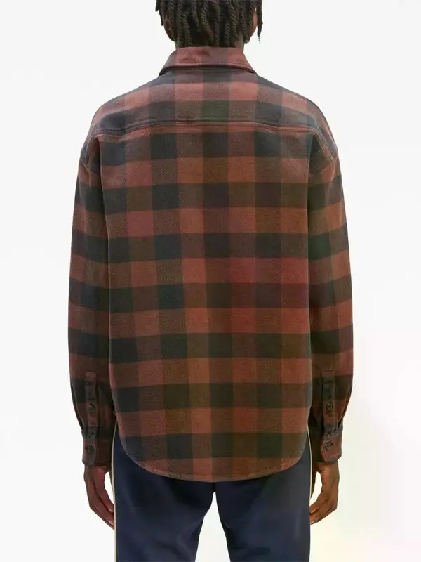 Palm Angels Monogram-print Checked Shirt