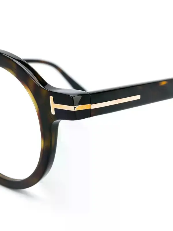 TOM FORD Round Frame Glasses - Brown