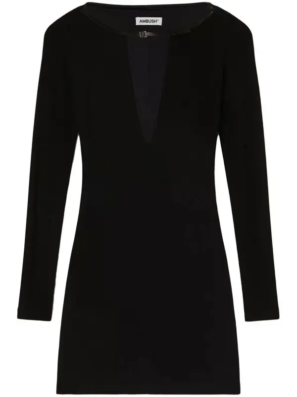 AMBUSH V-neck Stretch-jersey Mini Dress