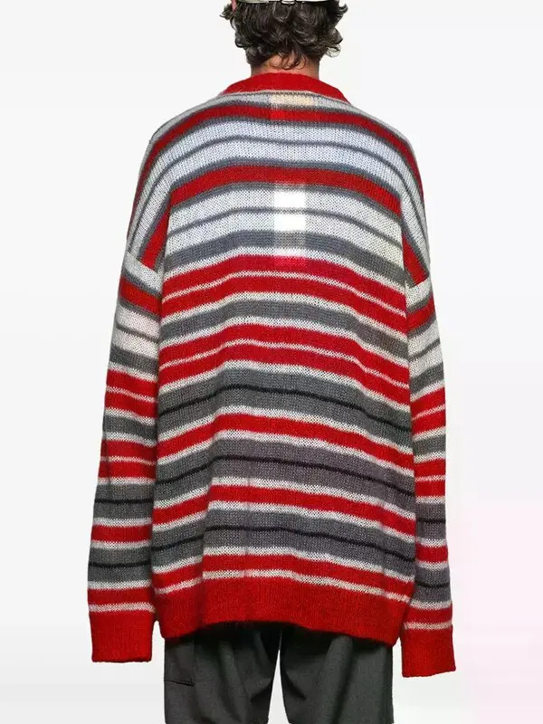Marni Striped V-neck Cardigan - Neutrals