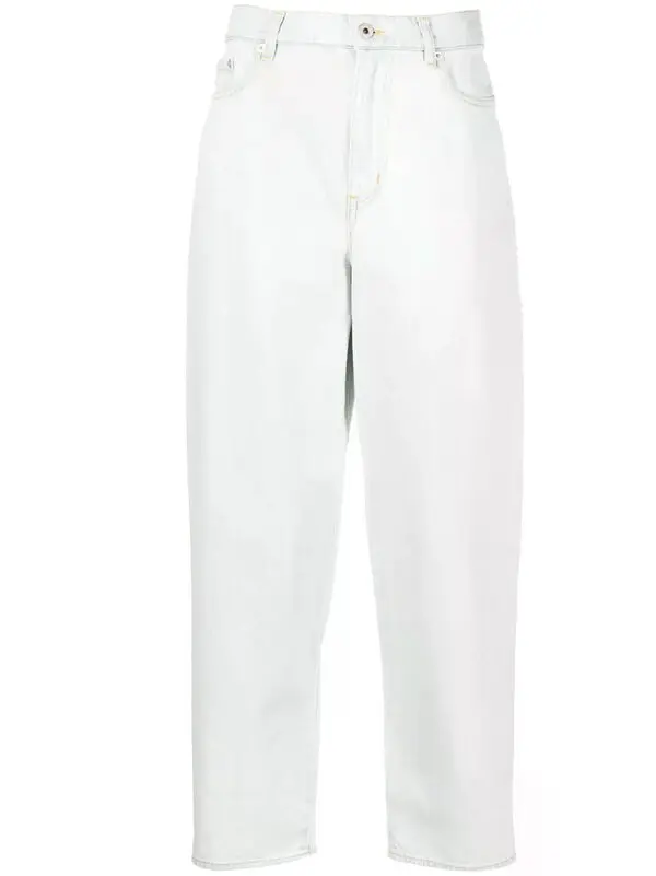 Kenzo Logo-embroidered Straight-leg Jeans - Blue