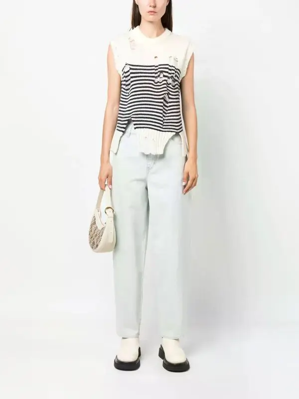 Kenzo Logo-embroidered Straight-leg Jeans