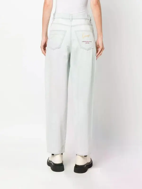 Kenzo Logo-embroidered Straight-leg Jeans