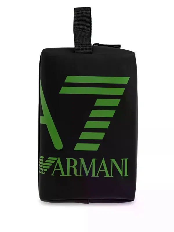 EA7 Logo-print Wash Bag - Black