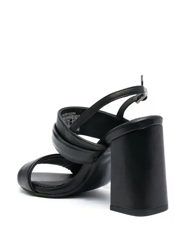 Calvin Klein 100mm Logo-plaque Leather Sandals