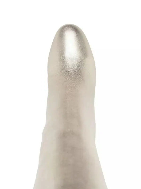 MAISON SKORPIOS 90mm Metallic Leather Boots