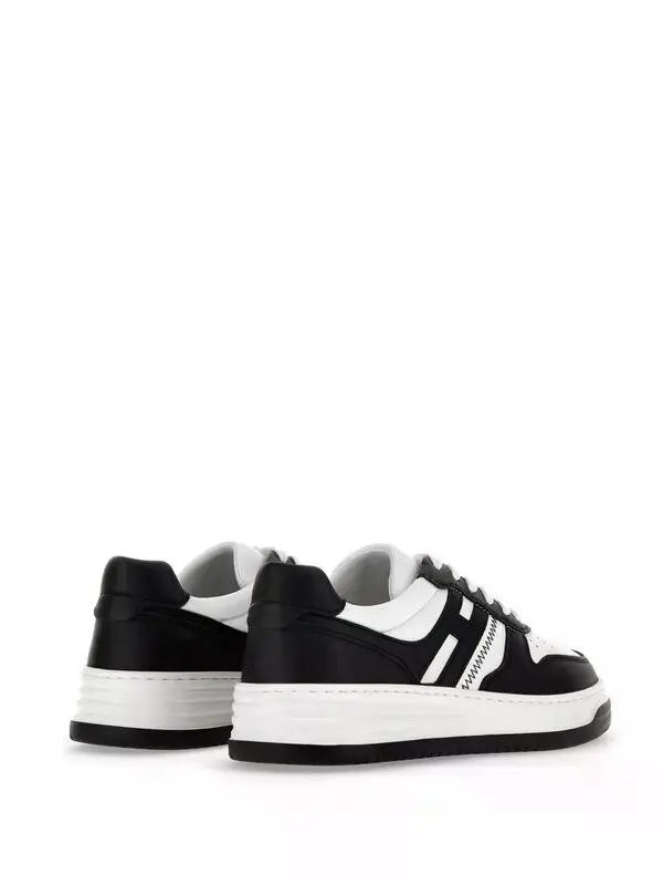 Hogan Panelled Leather Sneakers - Black