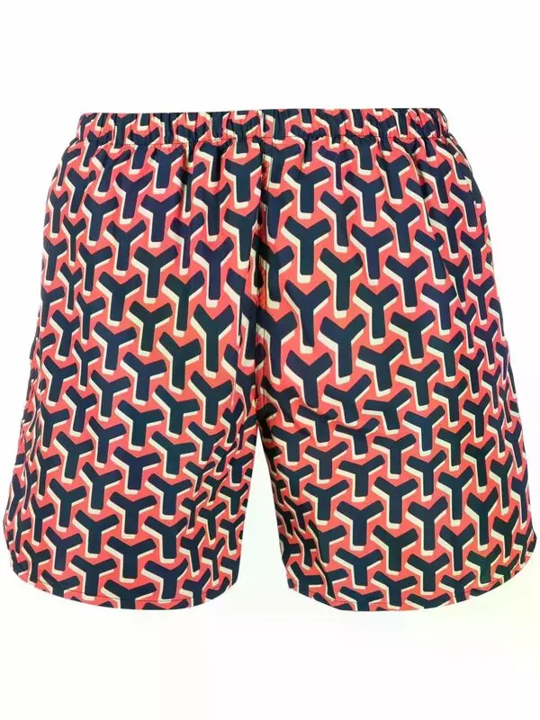 YES I AM Monogram-print Swim Shorts - Red
