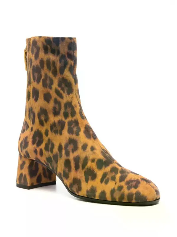 AQUAZZURA 50mm Animal-print Suede Ankle Boots - Brown
