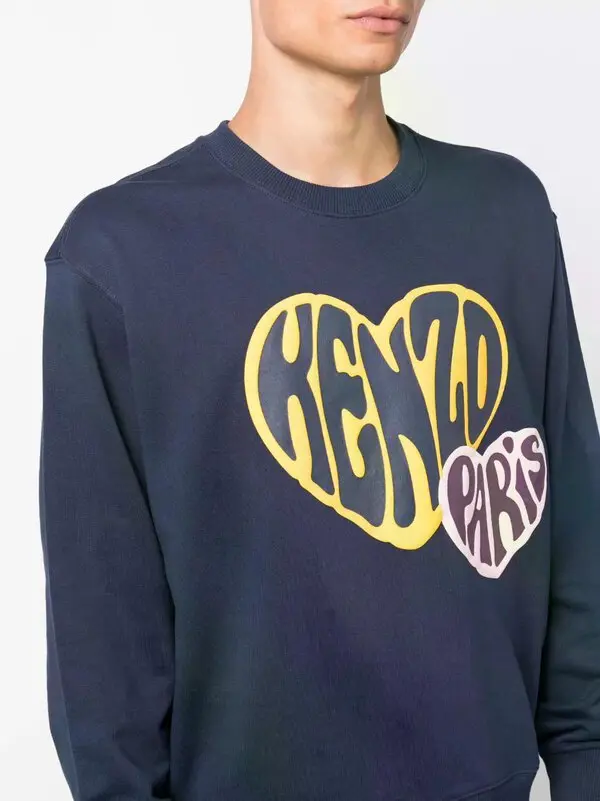 Kenzo Logo Print Cotton Sweatshirt