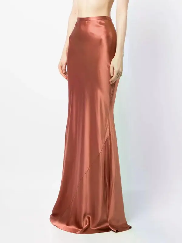 Michelle Mason Bias Cut Silk Maxi Skirt