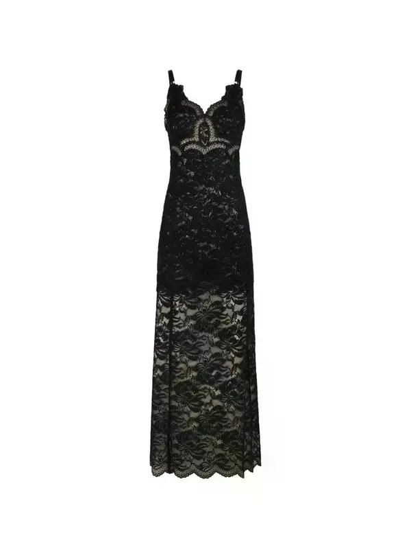 Rabanne Lace Maxi Dress - Black
