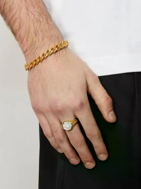 Emanuele Bicocchi Brushed Finish Ring - Gold