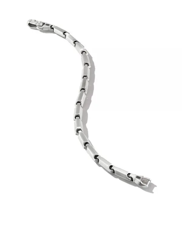 David Yurman Sterling Faceted Link Bracelet - Silver
