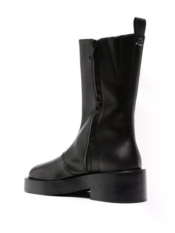 COURREGES Calf Leather Ankle Boots
