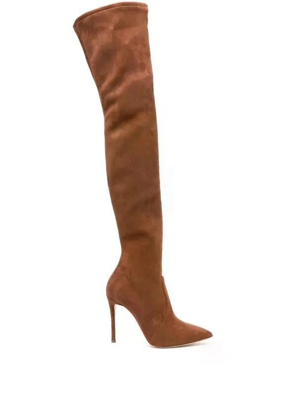 Casadei Julia 100mm Over-the-knee Stiletto Boots - Brown